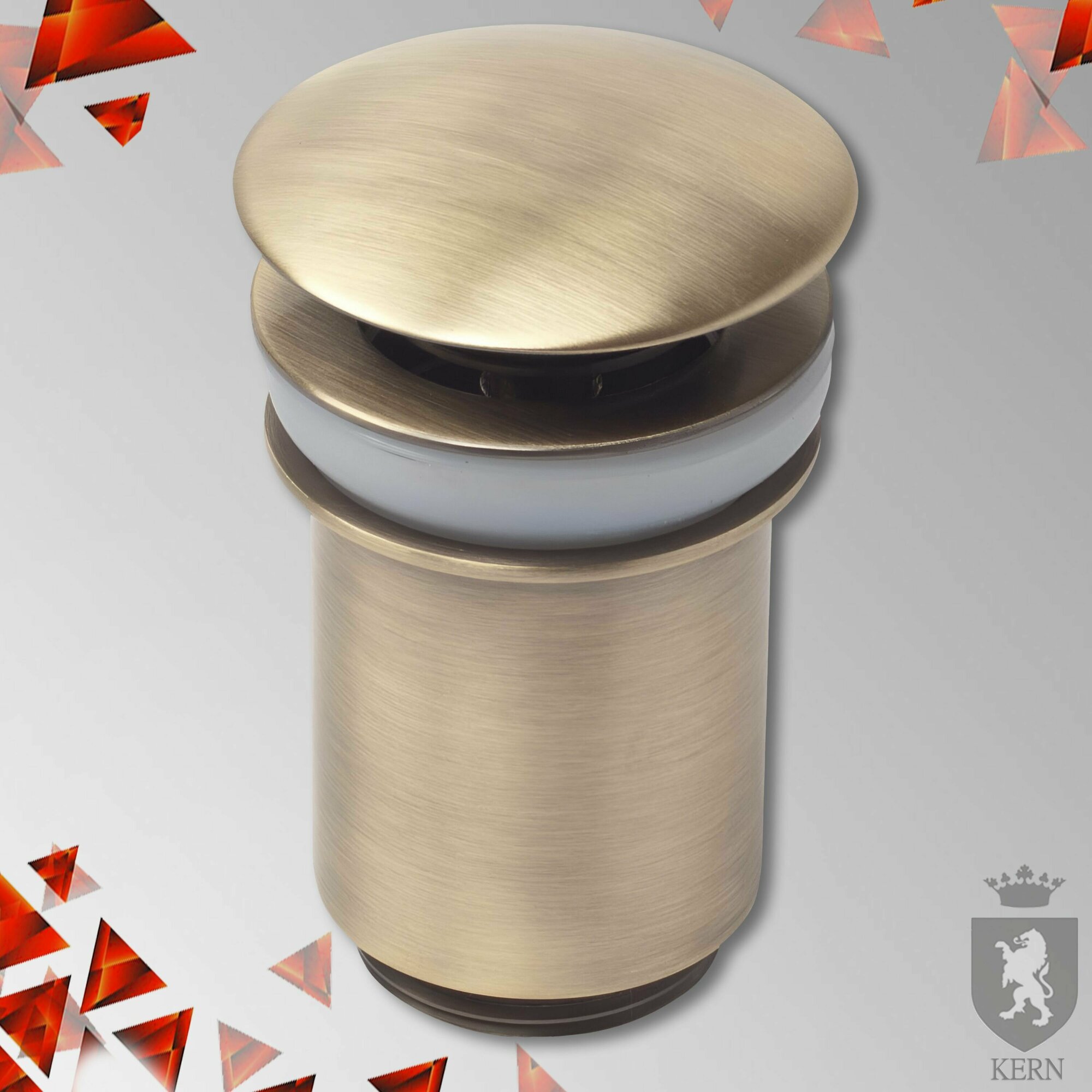 Донный клапан с переливом KERN A-2019 бронза