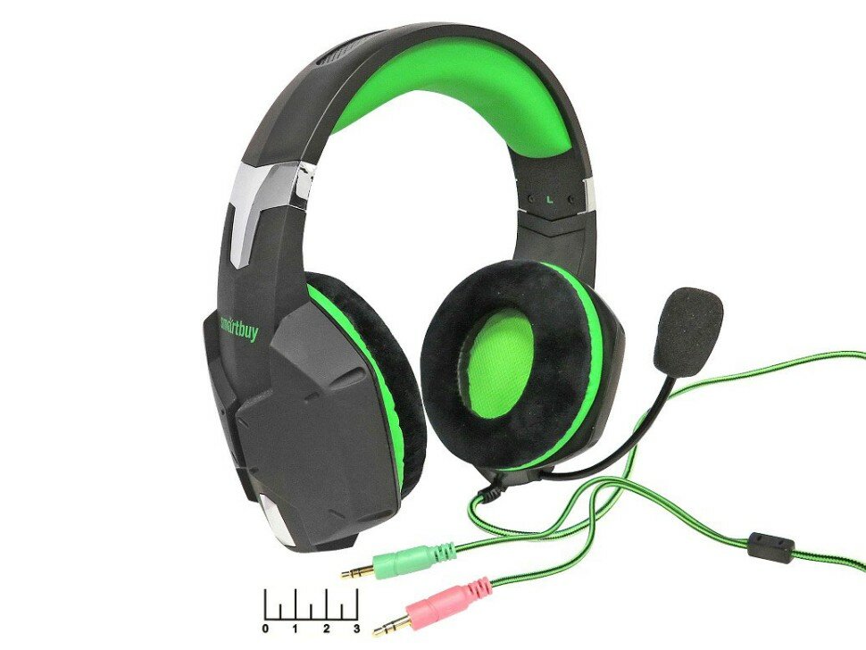 Наушники (гарнитура) Rush Viper SBHG-2100 с микрофоном 2 штекера 3.5мм 3м