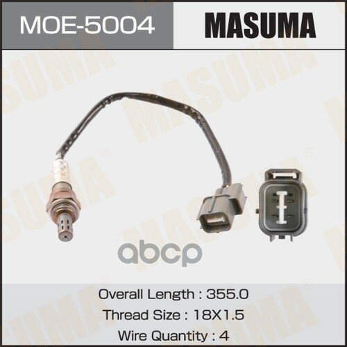 Датчик кислородный (Лямбда-зонд) HONDA ACCORD, CIVIC, STREAM F18B2, F23Z5, K20A2 36531-PRA-G01 Masuma арт. MOE-5004