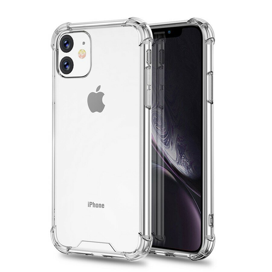 Силиконовая накладка для Apple iPhone 11 с усиленными бортами прозрачный