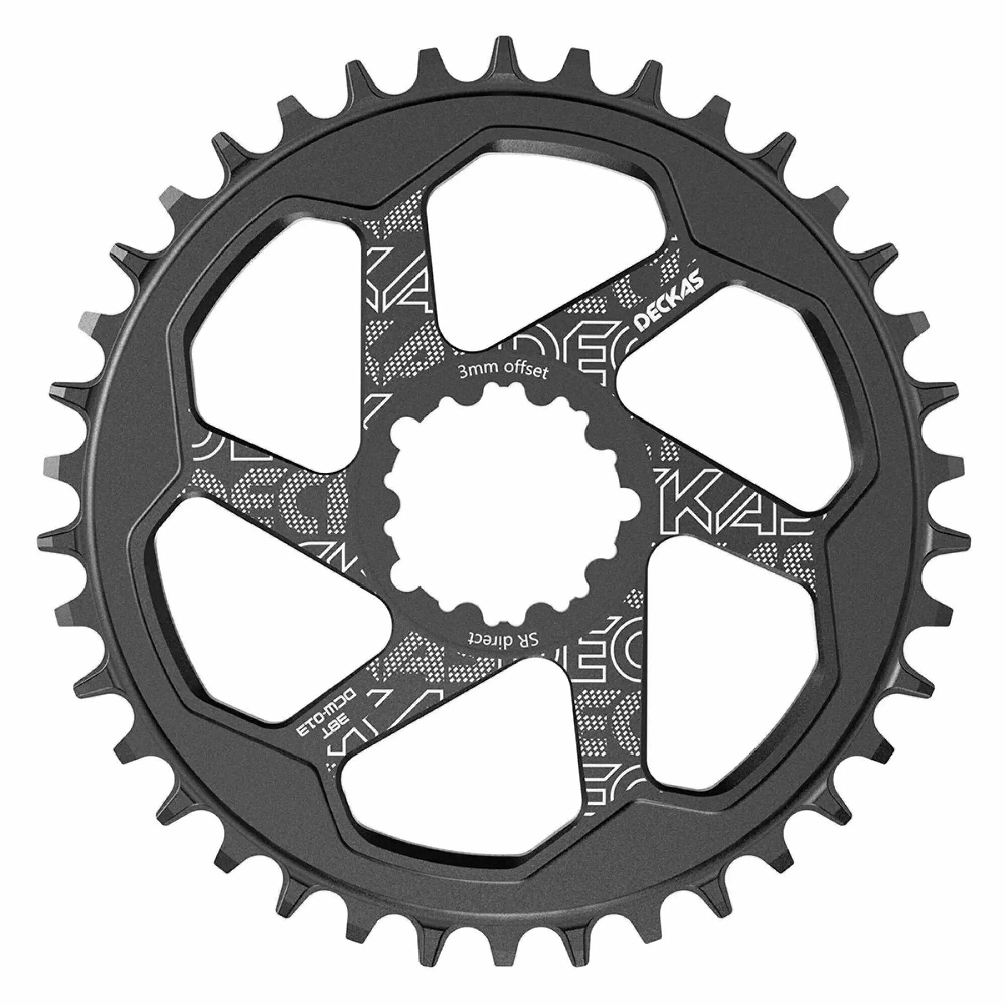 DECKAS Звездочка для шатунов BMX 30T-38T черный/красный