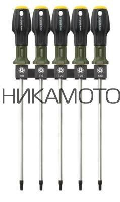 Дело техники 726105 Набор отверток TORX с отверстием 5 предм. L=250 мм T10 T15 T20 T25 T30