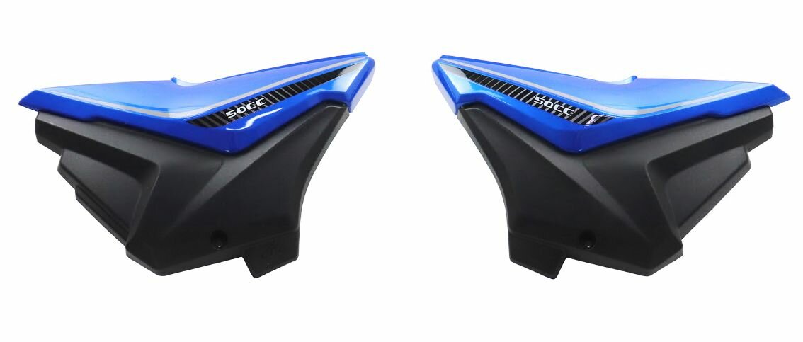 Облицовка боковая (крышка бардачка) Alpha ANDES синяя (пара)