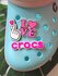 Джибитсы надпись Crocs розовые женские love