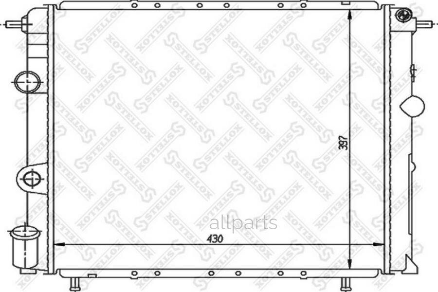 STELLOX 1026200SX радиатор системы охлаждения!\ Renault Megane/Scenic 1.9D 95>