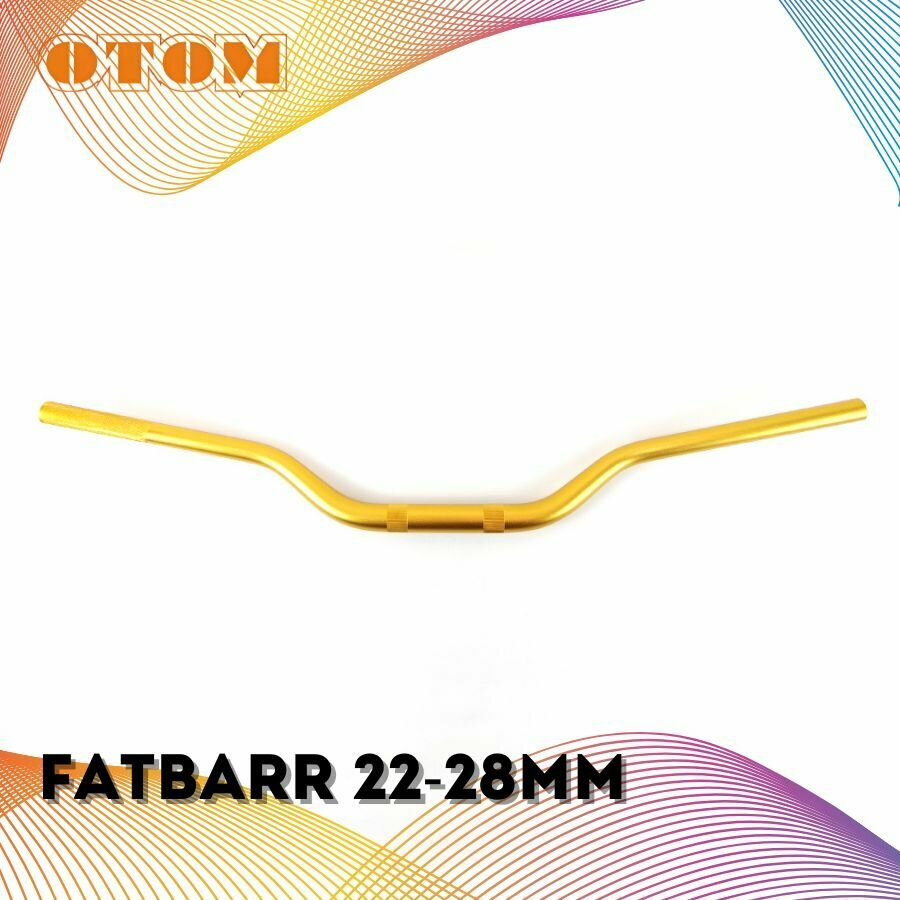 Руль для мотоцикла Эндуро мотокросс (Переменного сечения 28-22 мм) OTOM золотой