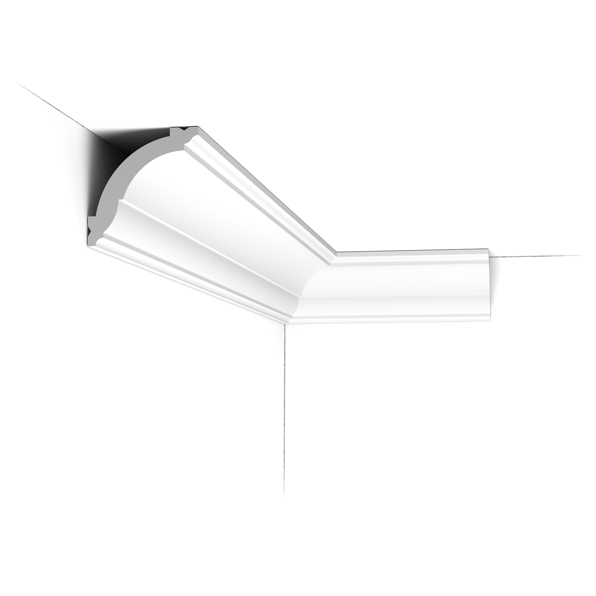 Потолочный плинтус Orac Axxent CX100, из дюрополимера, влагоустойчивый, под покраску, длина 2 метра, 1 шт.