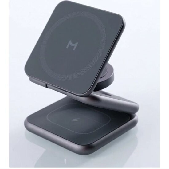 Беспроводное зарядное устройство Magssory Fold для Apple, MagSafe, черный(WCH023m)