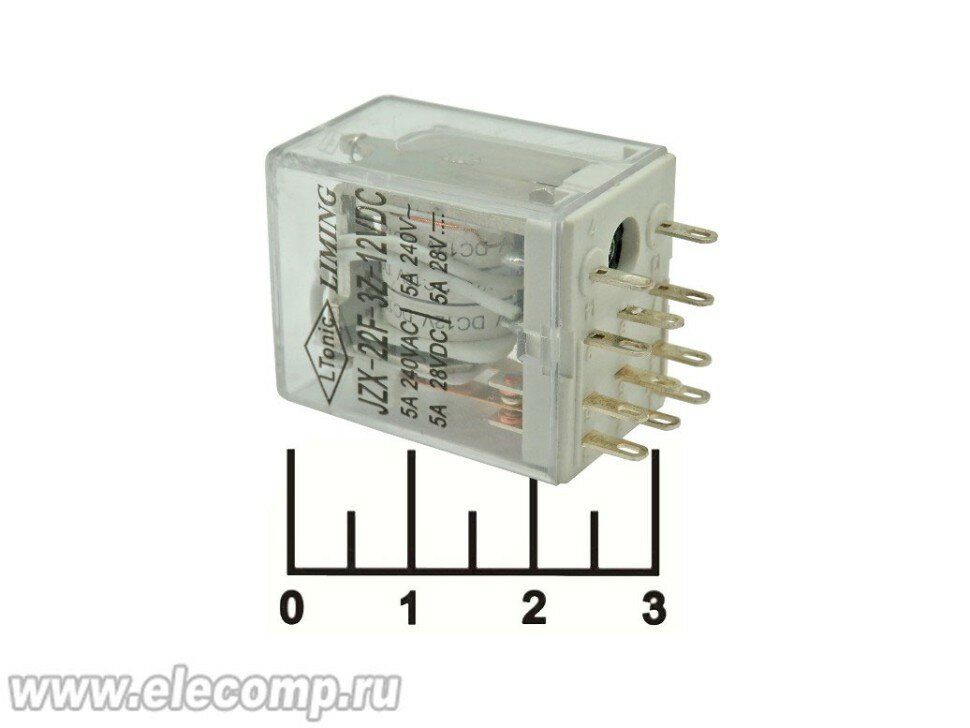Реле =12V 5A/240V JZX-22F-3Z-12VDC
