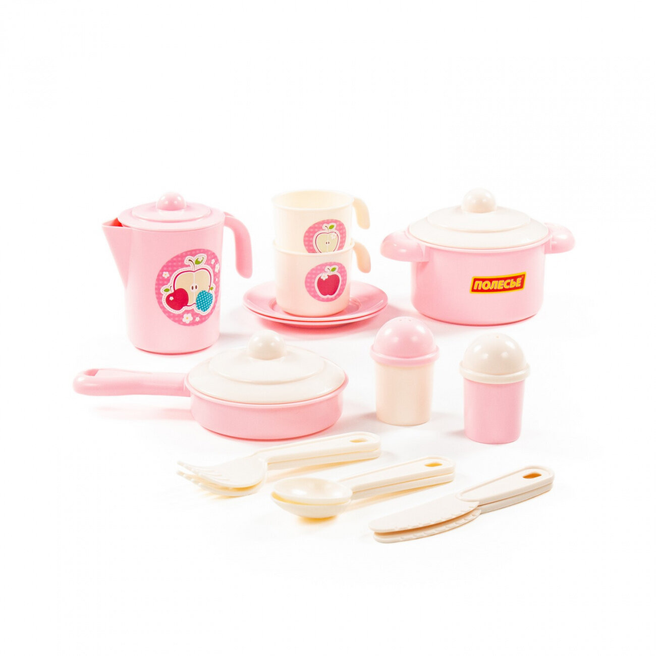 Набор детской посуды "Настенька" на 2 персоны (V6) (18 элементов) Полесье П-79923