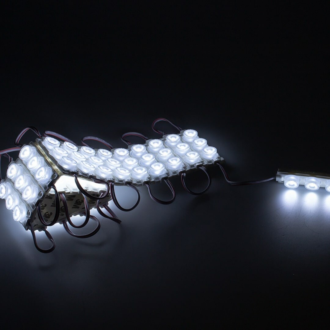 Светодиодный модуль 3030-3 mod50 (12V, 3W, 140deg, 260Lm, cool white), 20 шт. в упаковке