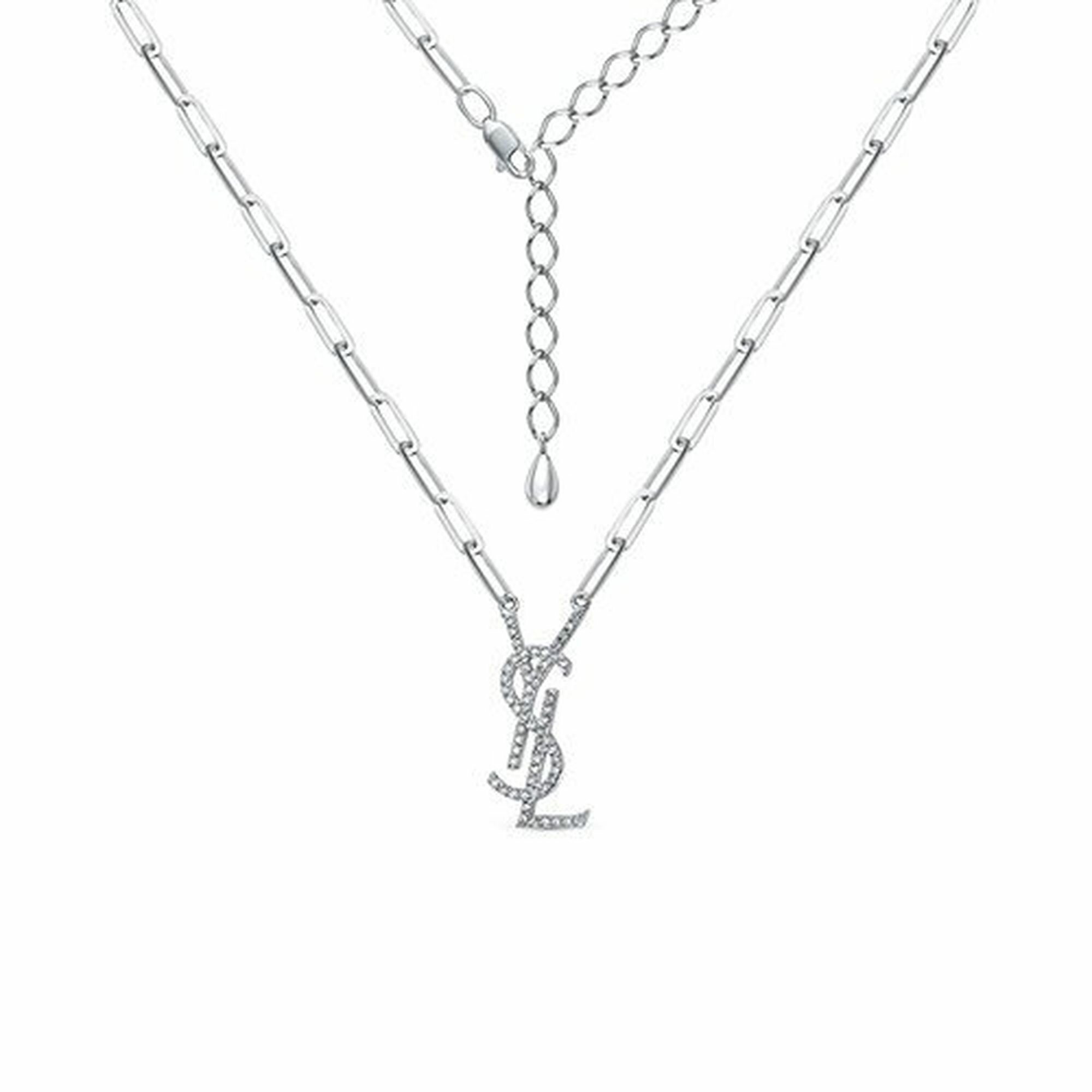 Колье, серебро, 925 проба, родирование, фианит