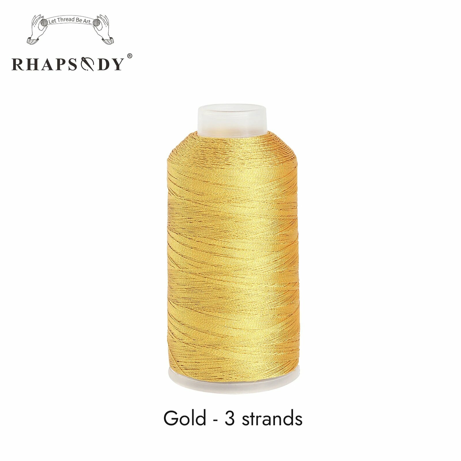 Rhapsody металлическая нить для рукоделия 3/6/9/12 нитей 3 strands Gold