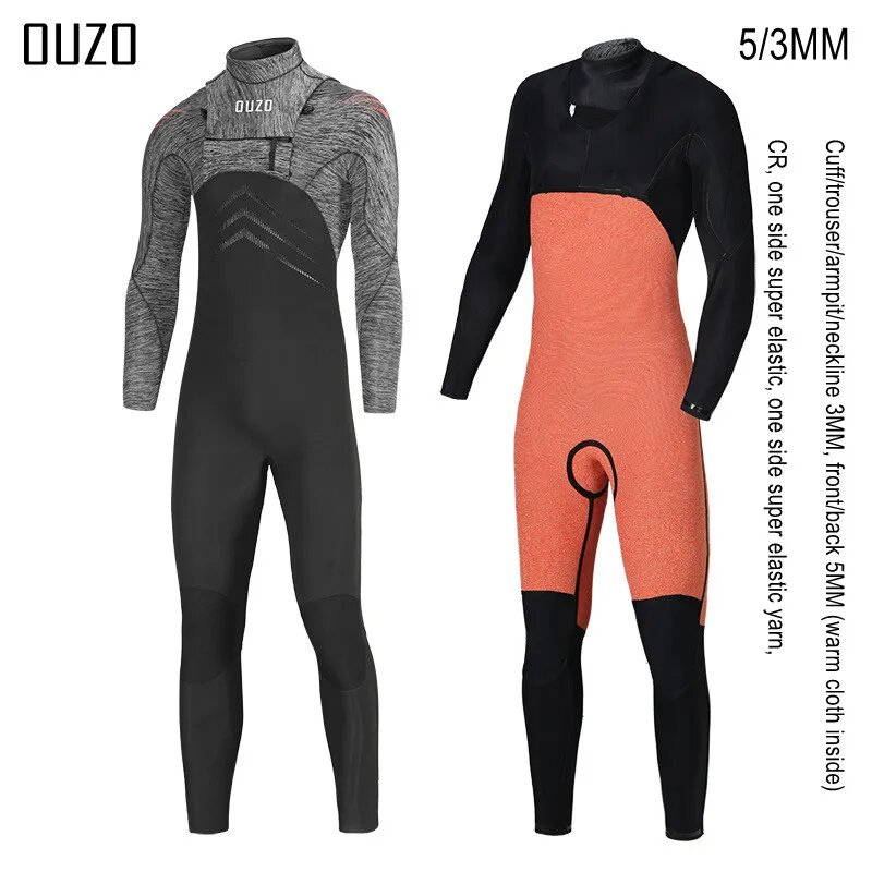 Неопренный гидрокостюм 5/3 мм для подводного плавания XL175-182cm72-83kg