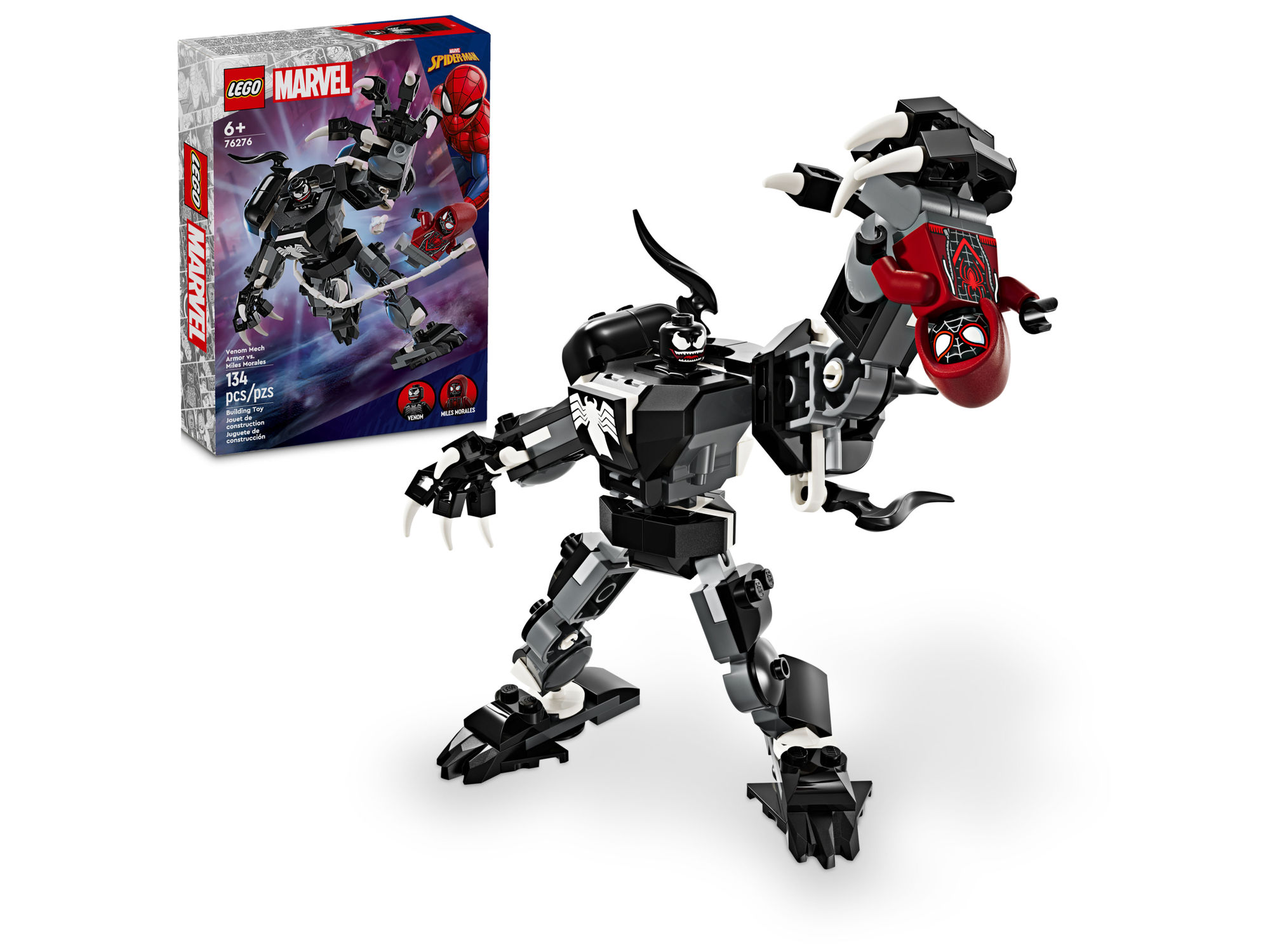 Конструктор LEGO Super Heroes 76276 Веном в робото-броне против Майлза Моралеса, 134 дет.