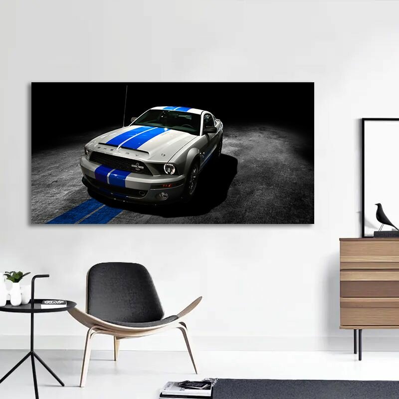 Картина "Стильные авто", холст, на подрамнике, дерево, 40x80 см