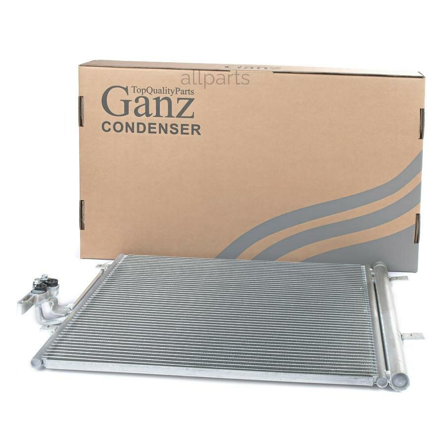 GANZ GIC06132 Радиатор кондиционера (с ресивером) FORD Mondeo IV/Galaxy II/LR Freelander 2/RR Evoque GANZ GIC06132