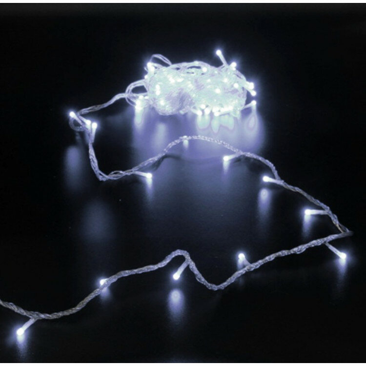 Гирлянда эл. д/улицы точечная 10м 100LED "Bright light" (свет. провод) цв. белый 8реж. арт.725-545