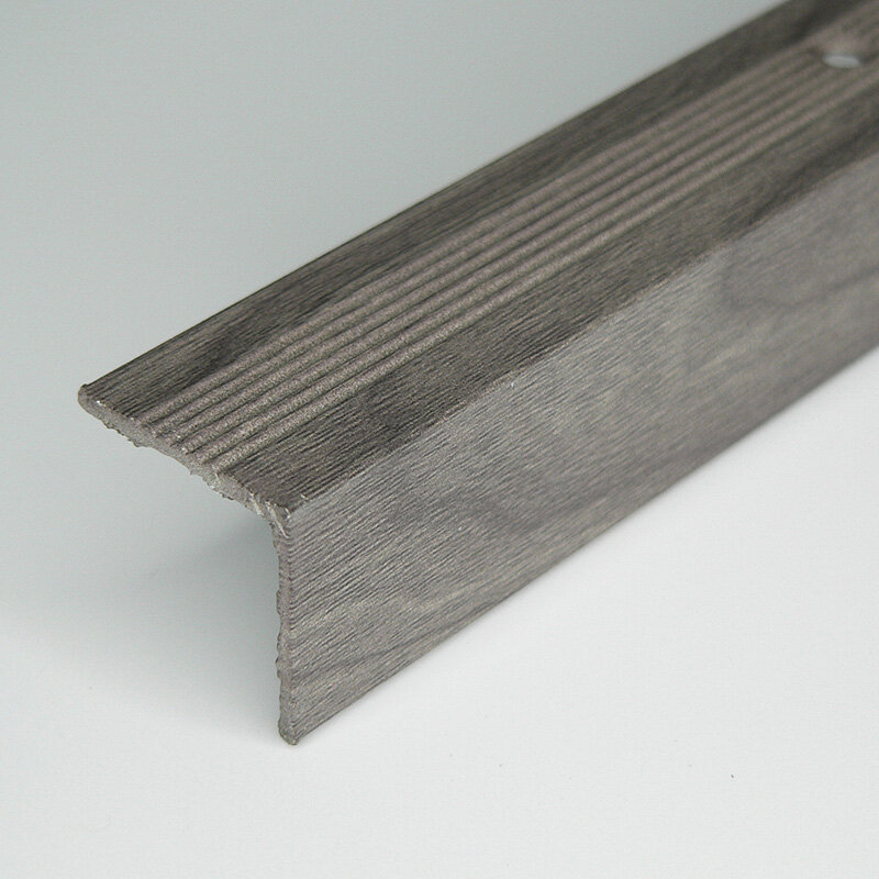 Порожек для напольных покрытий 25x25 мм, длина 1,8 м, уголок алюминиевый Русский профиль, накладки на ступени, дуб марон