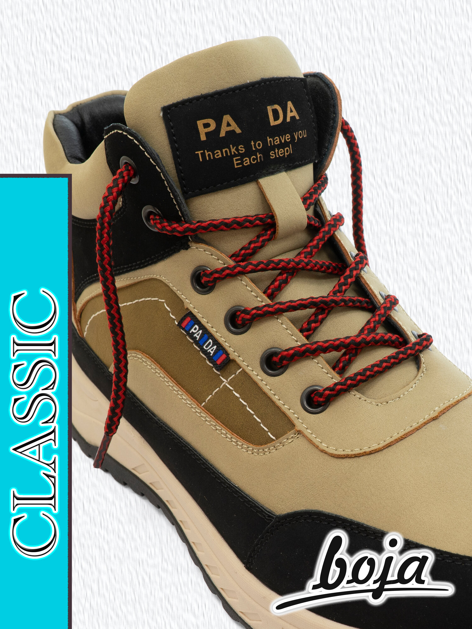 Шнурки для обуви BOJA (ЭФА), круглые, черные / красные, 150 см, для кроссовок; ботинок; кед; бутсов