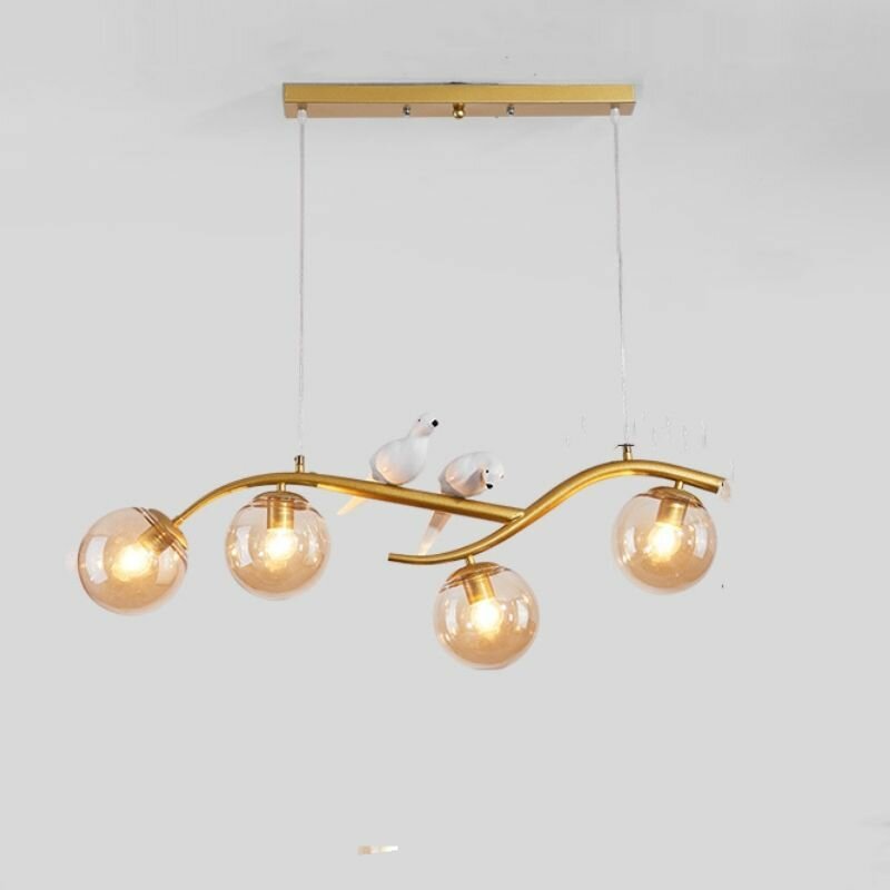 Современная минималистская стильная люстра с птицами