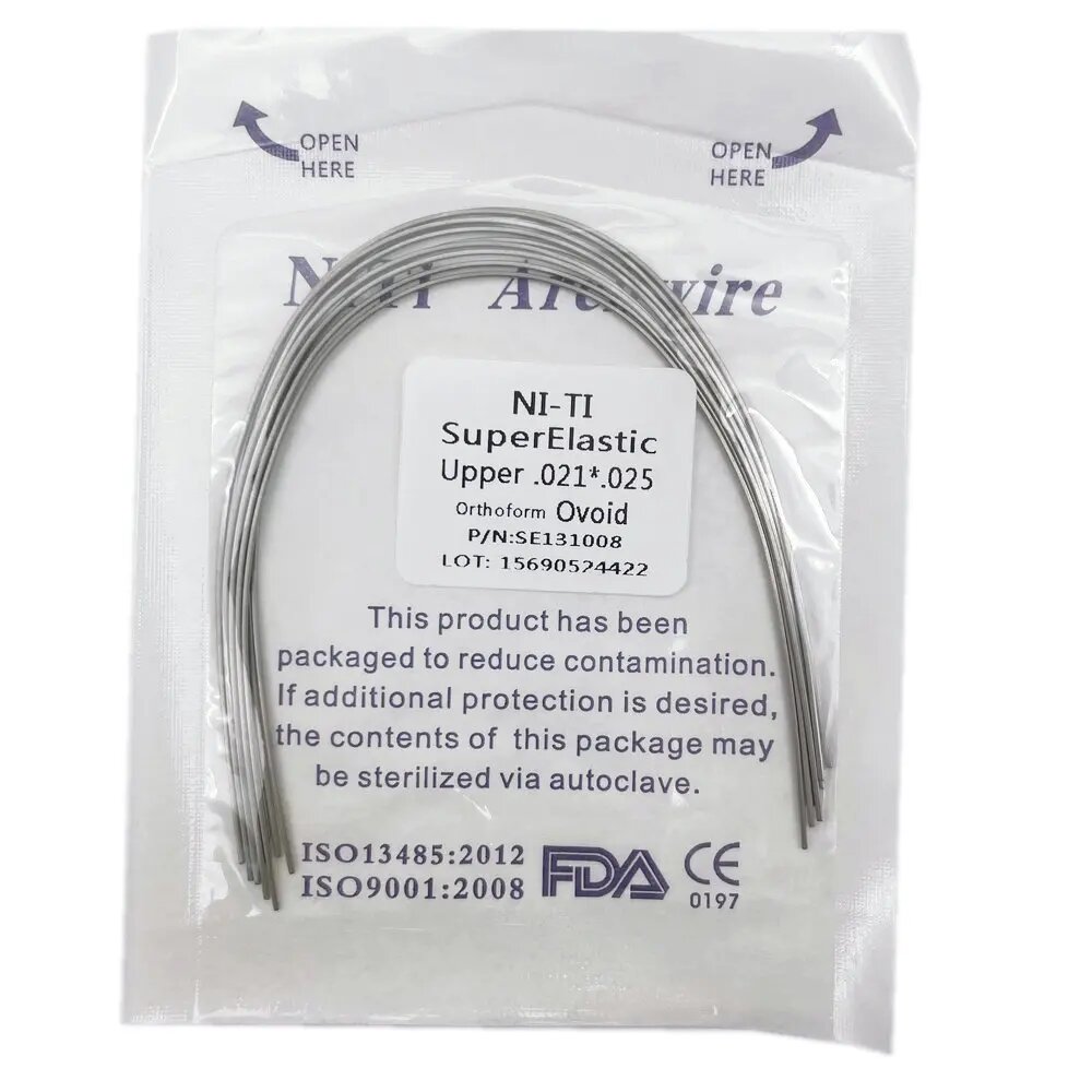 Овальные ортодонтические провода Niti Xceldent SuperElastic .021x.025