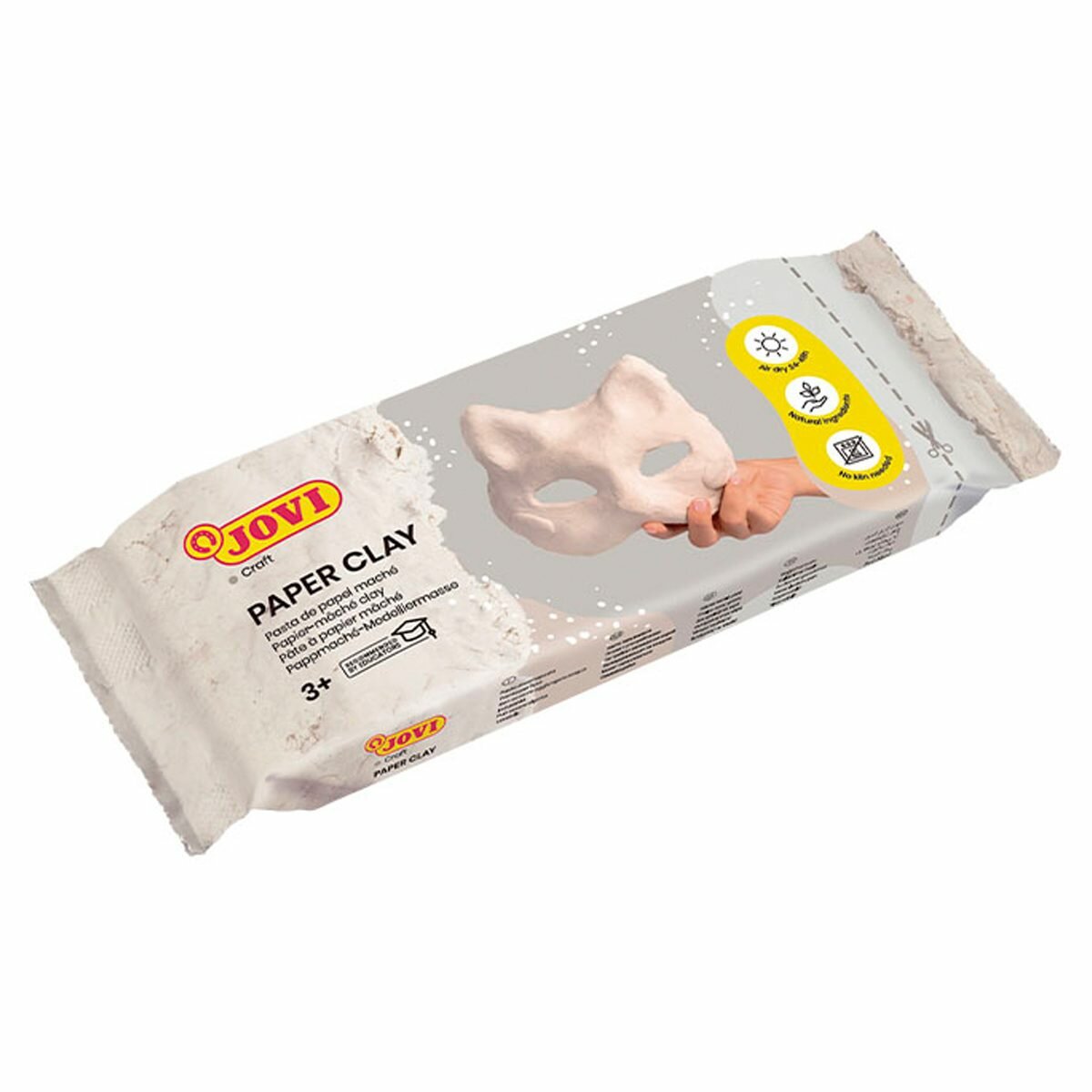 Паста для лепки папье-маше Jovi Patmache, 170г, серый, вакуумный пакет (382), 24шт.