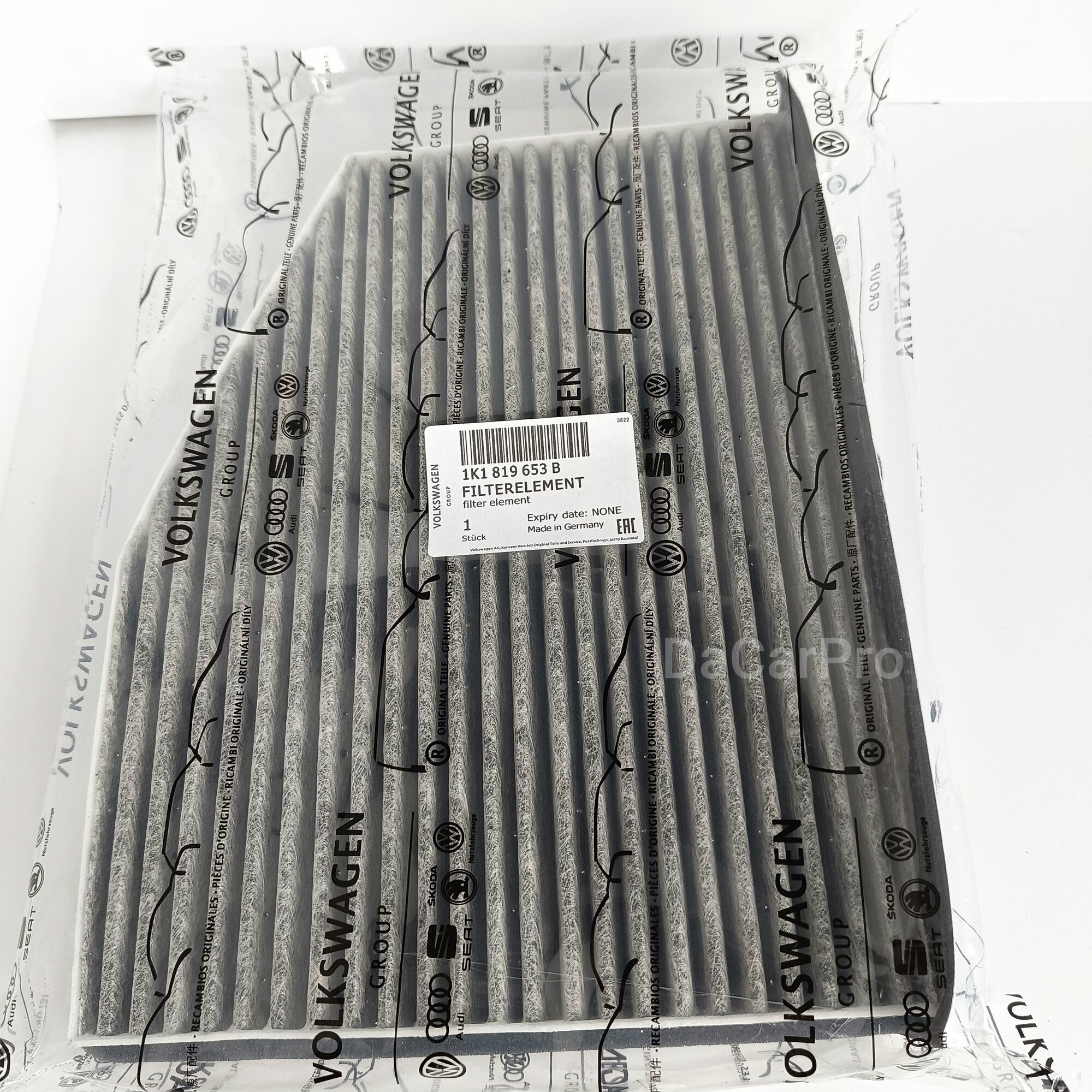 VAG Фильтр салона угольный 1K1819653B Audi A4, Q3 / Skoda Superb, Octavia / VW Tiguan, Passat и др.