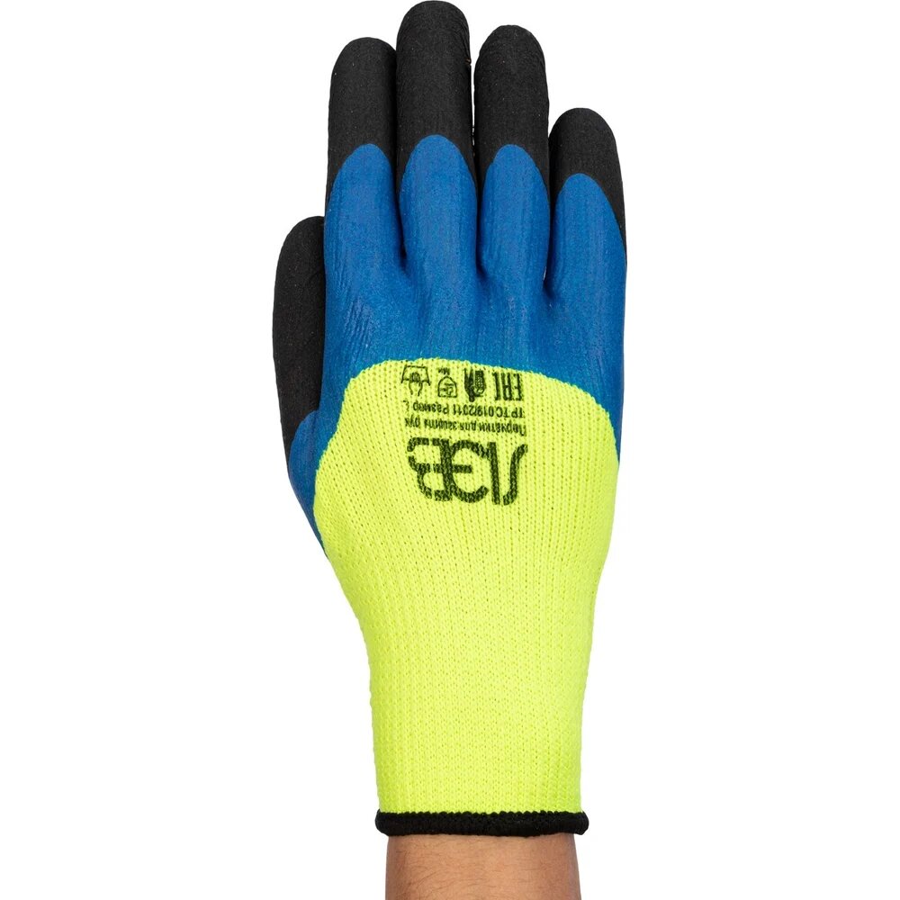 Перчатки ЛЭВ Сигнал, акриловые, с двойным покрытием, 168142, из вспененного каучука 168142