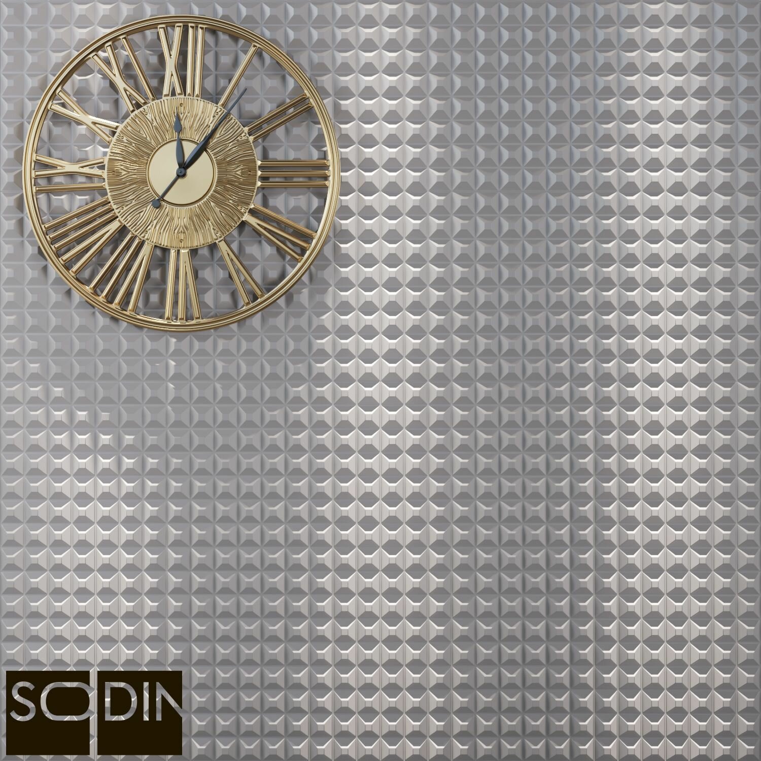 Стеновые панели SODIN "Пиксельные Пирамиды", ПВХ, влагостойкие, 50шт