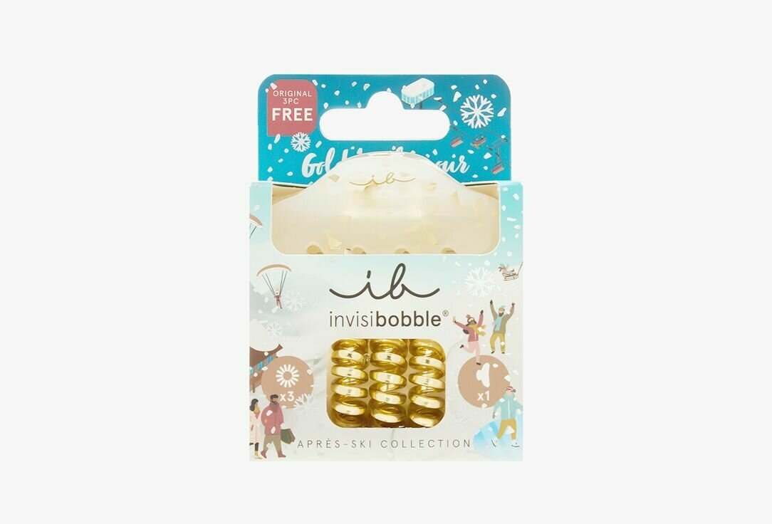 Подарочный набор для волос INVISIBOBBLE Apres Ski 24K Gold