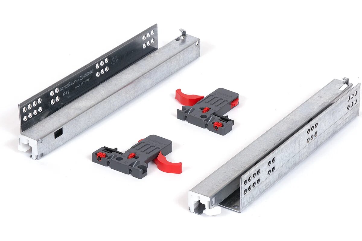 SAMET Направляющая SMART SLIDE полного выдвижения с доводчиком Lock-Fix 350 мм СТ-00001279