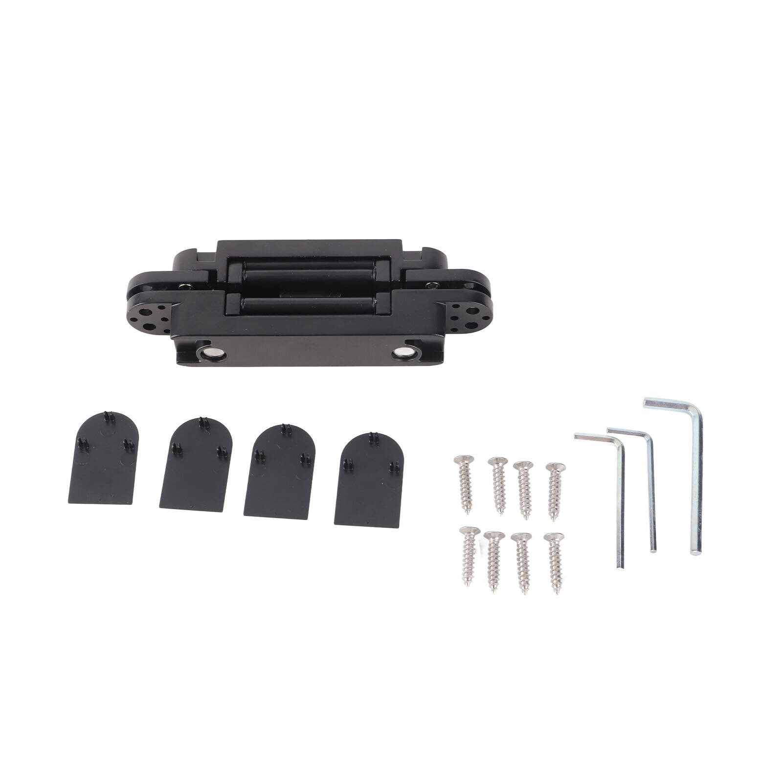 Дверные петли с регулируемым углом открытия на 180 градусов, 3D-петли для складных дверей, с шестигранным ключом и винтами для деревянных дверей, грузоподъемность 40 кг, черные.