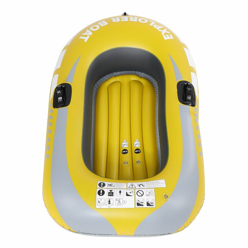 1 человек ПВХ надувной каяк-каноэ на воздушной лодке для гребли, рыбалки, дрифта, дайвинга, портативный и легкий
