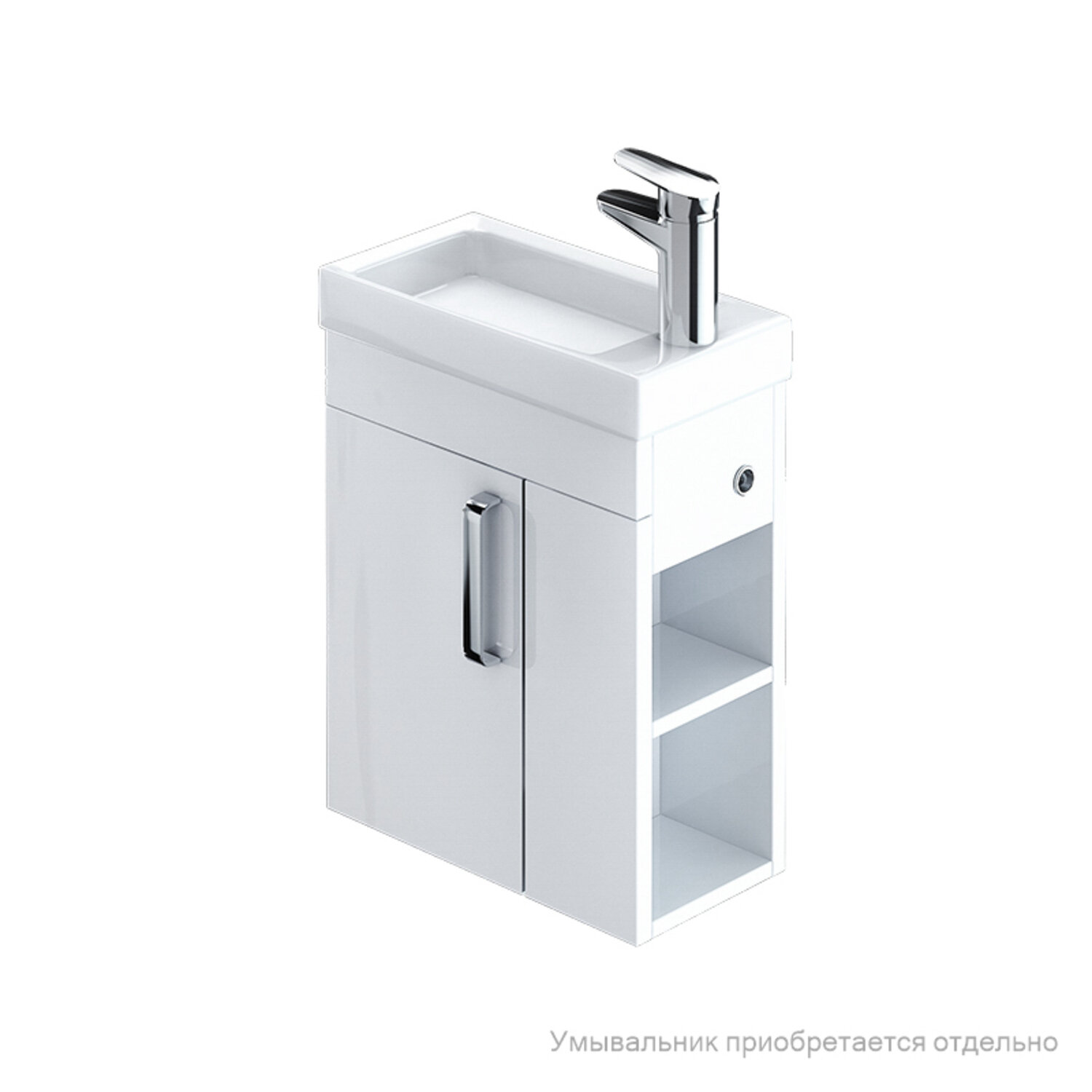 Тумба подвесная IDDIS TORR TOR40WRi95 40 см полки справа (без умывальника) Подходит умывальник 0014000U28