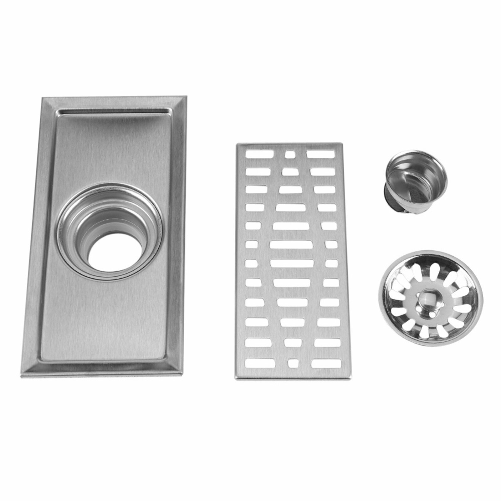 20x10 см. Прямоугольник из нержавеющей стали дренаж для ванной комнаты для душа кухонная отхода