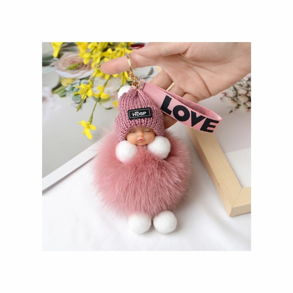 Плюшевая спящая детская игрушка, брелок, аксессуары, подвеска на рюкзак, мягкая и милая для детей, девочек, высота 5,5 дюймов