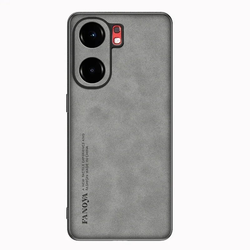 Для iQOO NEO 9S Pro матовый кожаный чехол, противоударный жесткий Серый, Gray, iQOO NEO9S ProPlus