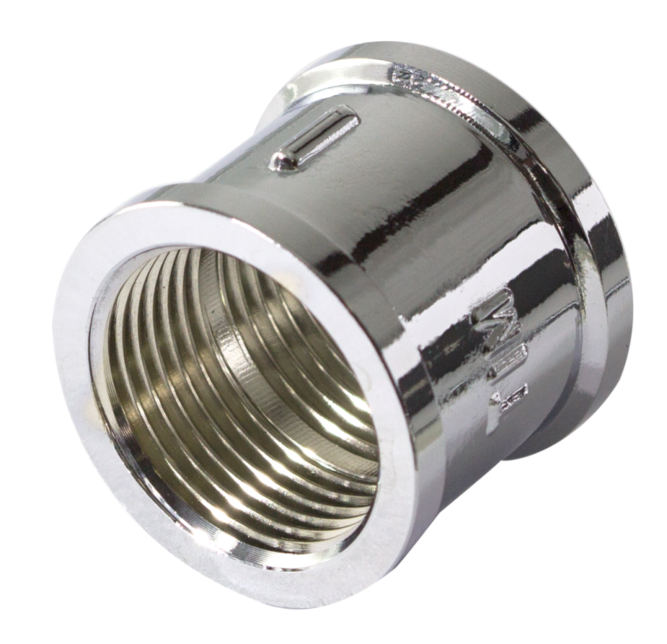 Муфта 1/2х1/2 дюйма хромированная