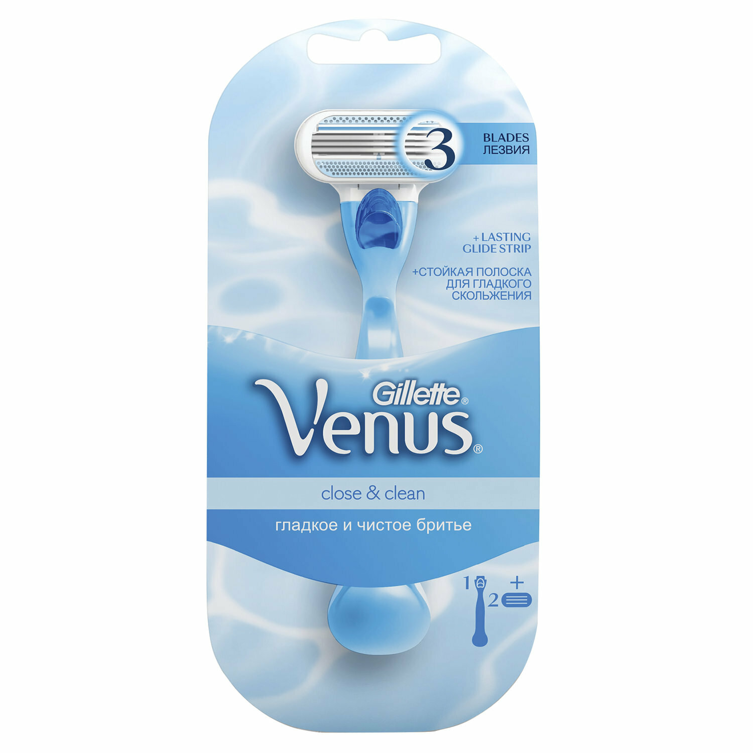 Бритва Gillette VENUS (Жиллет Винес) с 2 сменными кассетами, для женщин ()