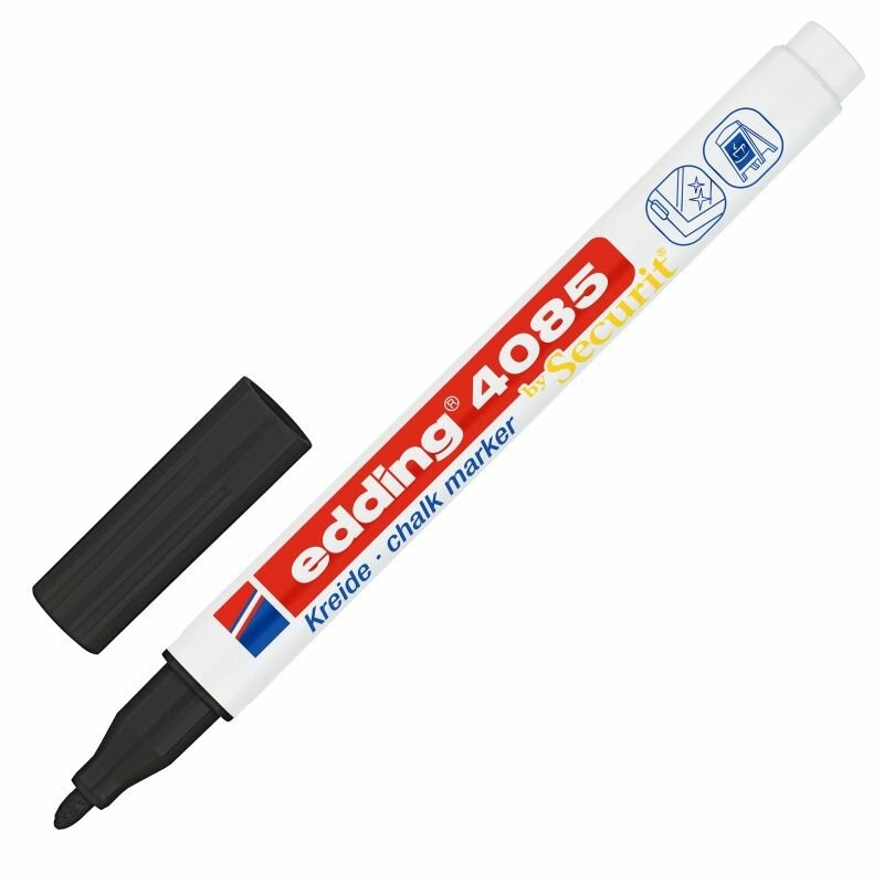 Маркер меловой edding 1-2 мм, черный