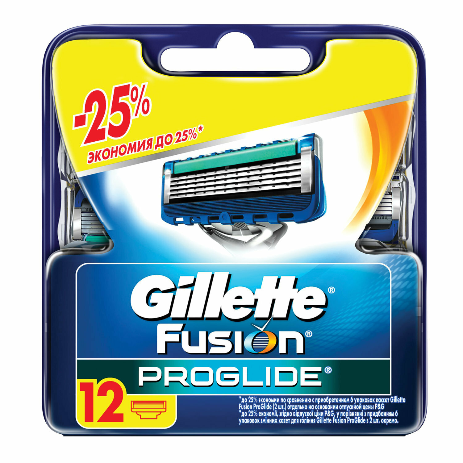 Сменные кассеты для бритья Gillette 12 шт, "Fusion ProGlide", для мужчин (GIL-81521963)