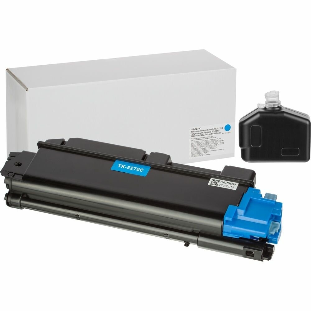 Тонер-картридж Retech голубой, для Kyocera P6230/6630 (TK-5270C)