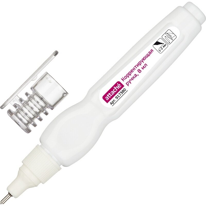 Корректирующая ручка Attache 8 мл, металлический наконечник (917380)