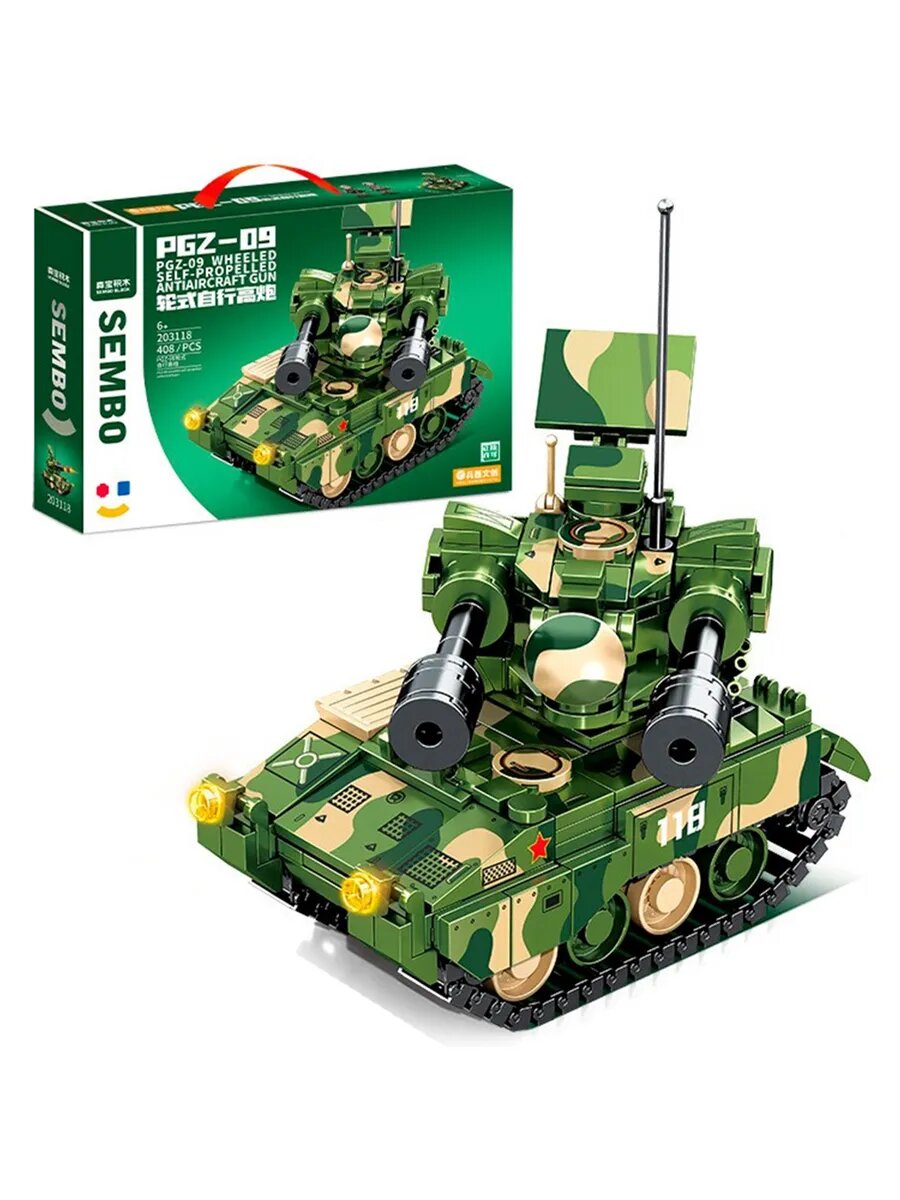 Конструктор Sembo "Зенитная установка", 408 деталей