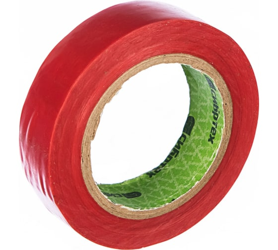 Изолента ПВХ СИБРТЕХ 15 ммх10 м 130 мкм красная 88789