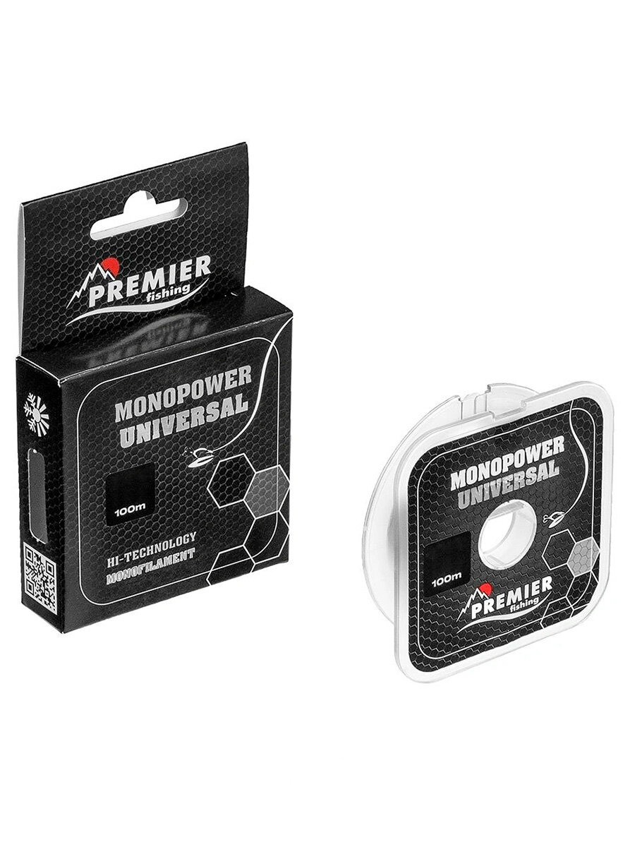Леска для рыбалки Premier Fishing MONOPOWER UNIVERSAL Clear Nylon 0,14mm/100m (PR-MU-T-014-100)