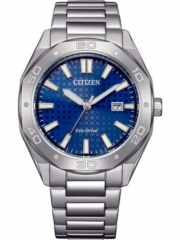 Наручные часы CITIZEN Eco-Drive, синий, серебряный — фото 1