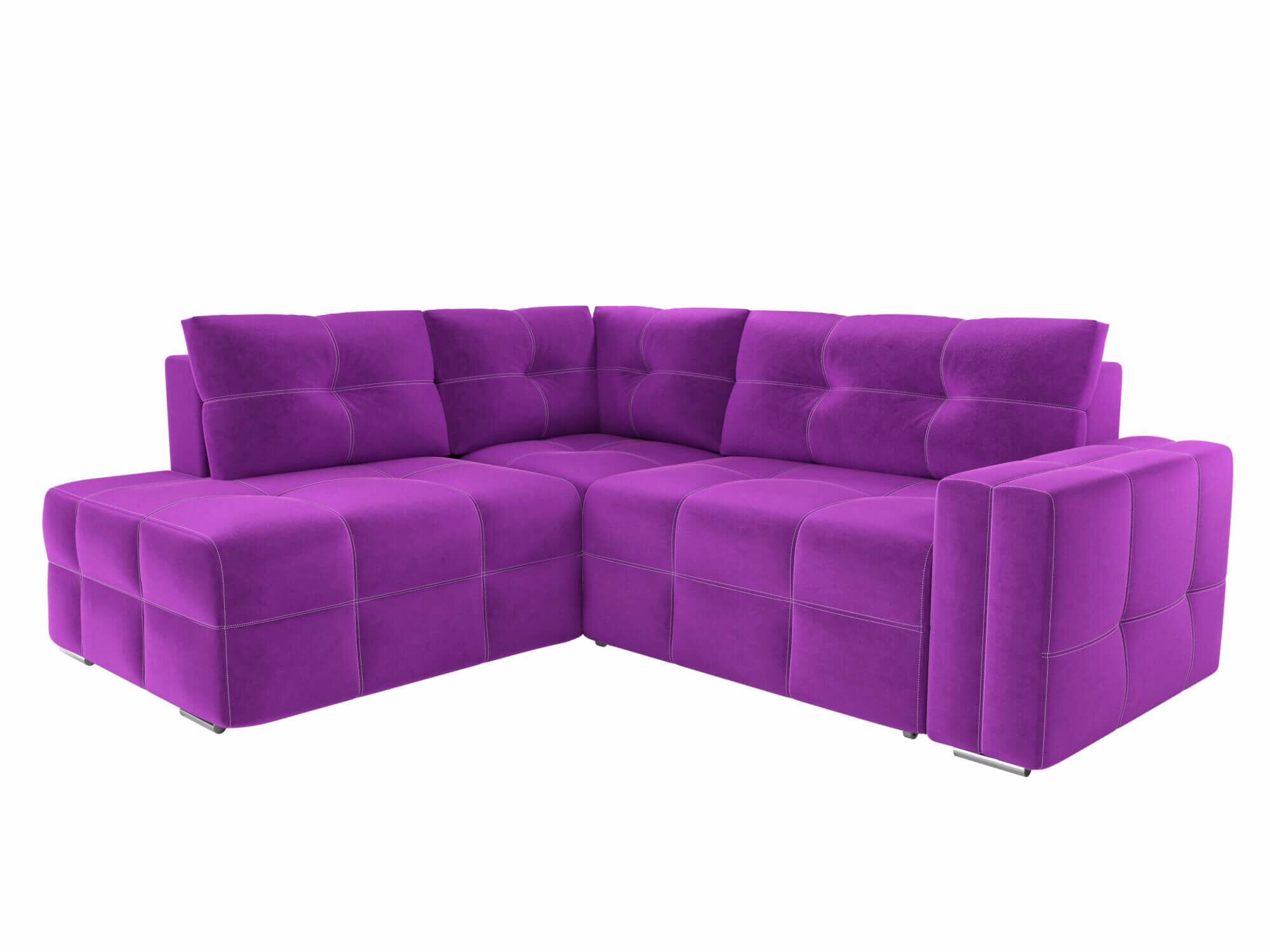 Artum Диван угловой Леос, Диван еврокнижка Леос фиолетовый левый