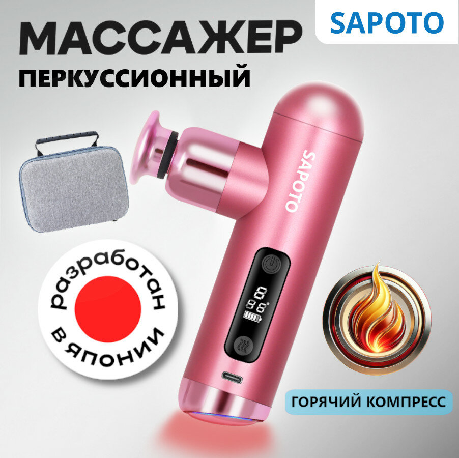 Перкуссионный массажер для тела, массажер для лица SAPOTO Mini